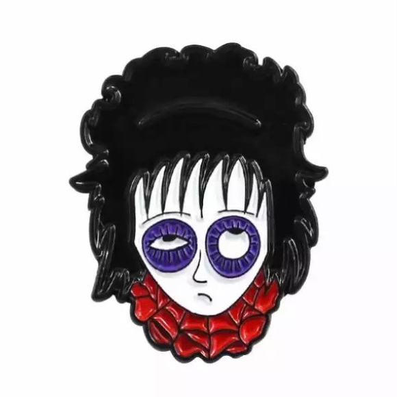 Jewelry | 63 Beetlejuice Lydia Deetz Eye Roll Enamel Pin | Poshmark